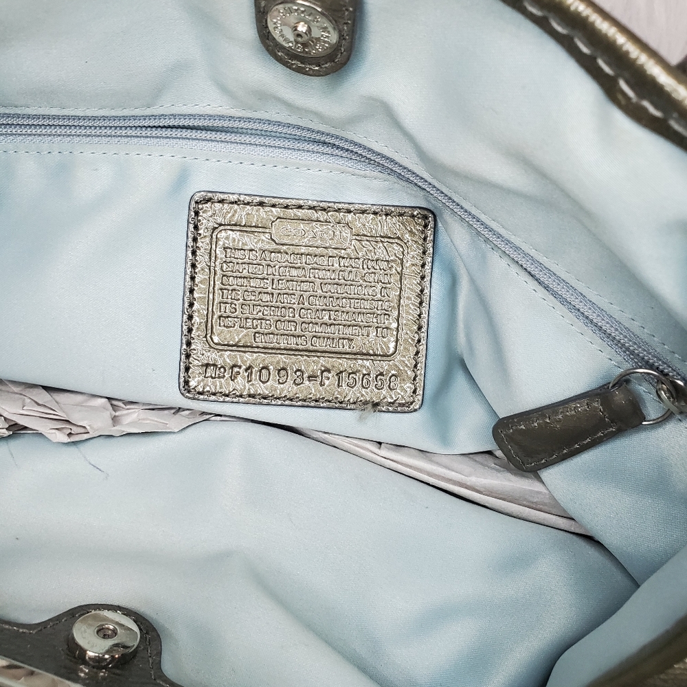 Coach Signature Stitch Patent Leather Purse - Gem